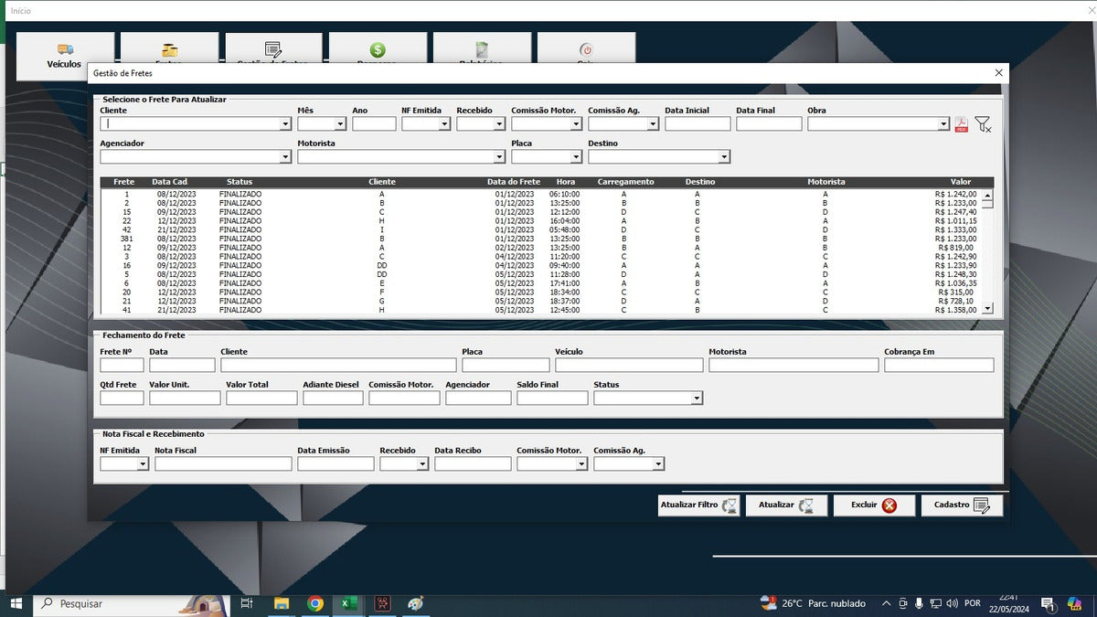 Freight and Fleet Control System
